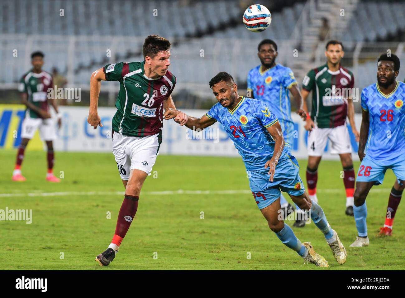 Kalkutta, Indien. August 2023. Hector Yuste Canton (Nr. 26) von Mohun Bagan Super Giant und MD ...