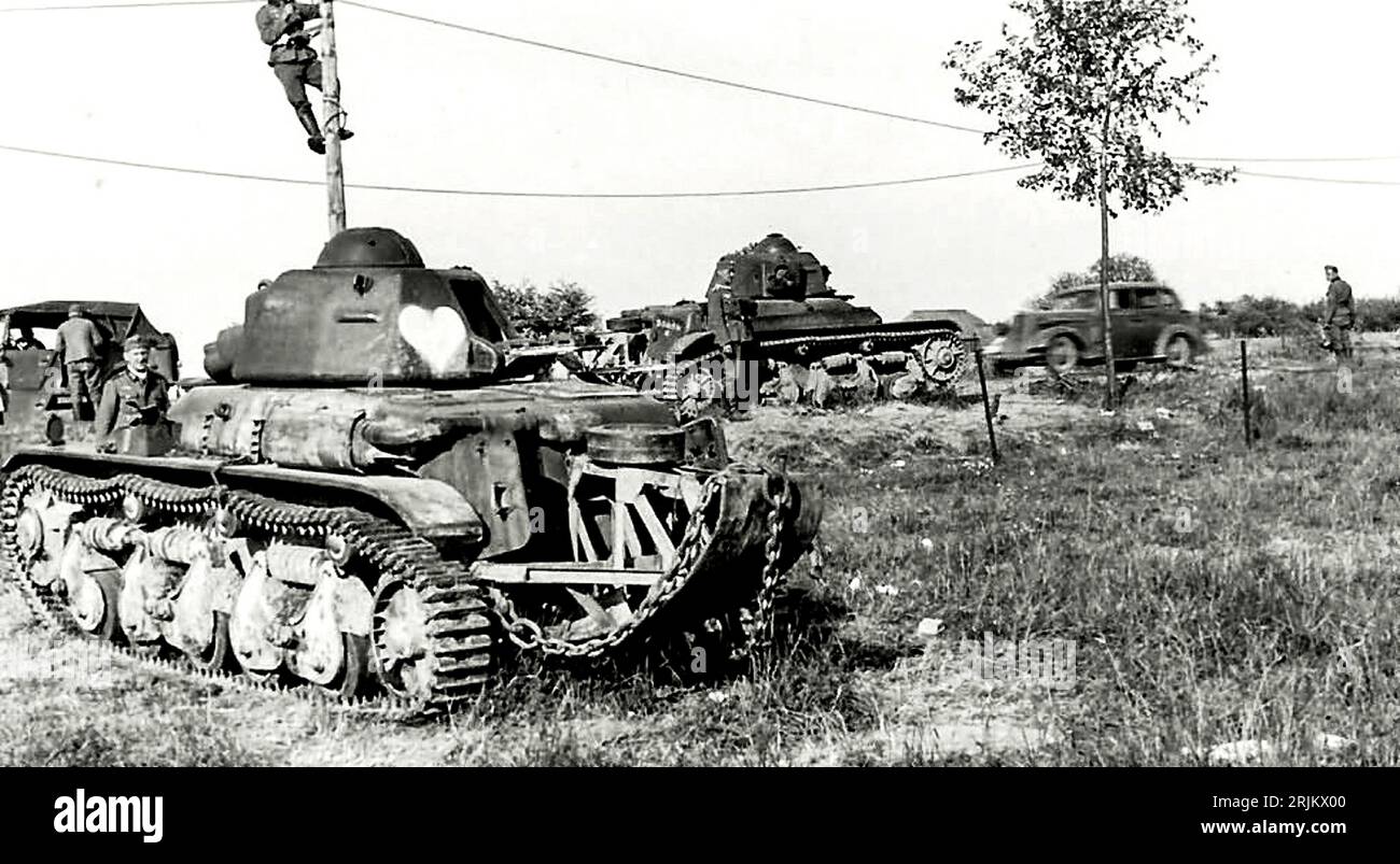 World War II - FRANCE. Tanks, Renault R35, Renault R-35 equipped with ...