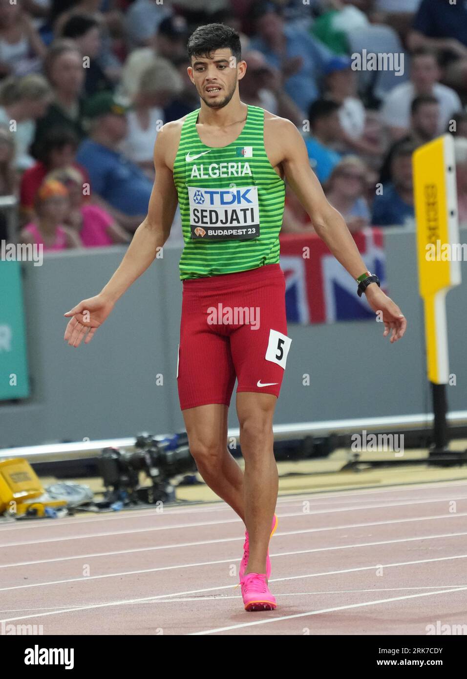 Djamel SEDJATI of ALG Heat 3 800 METRES MEN during the World Athletics ...