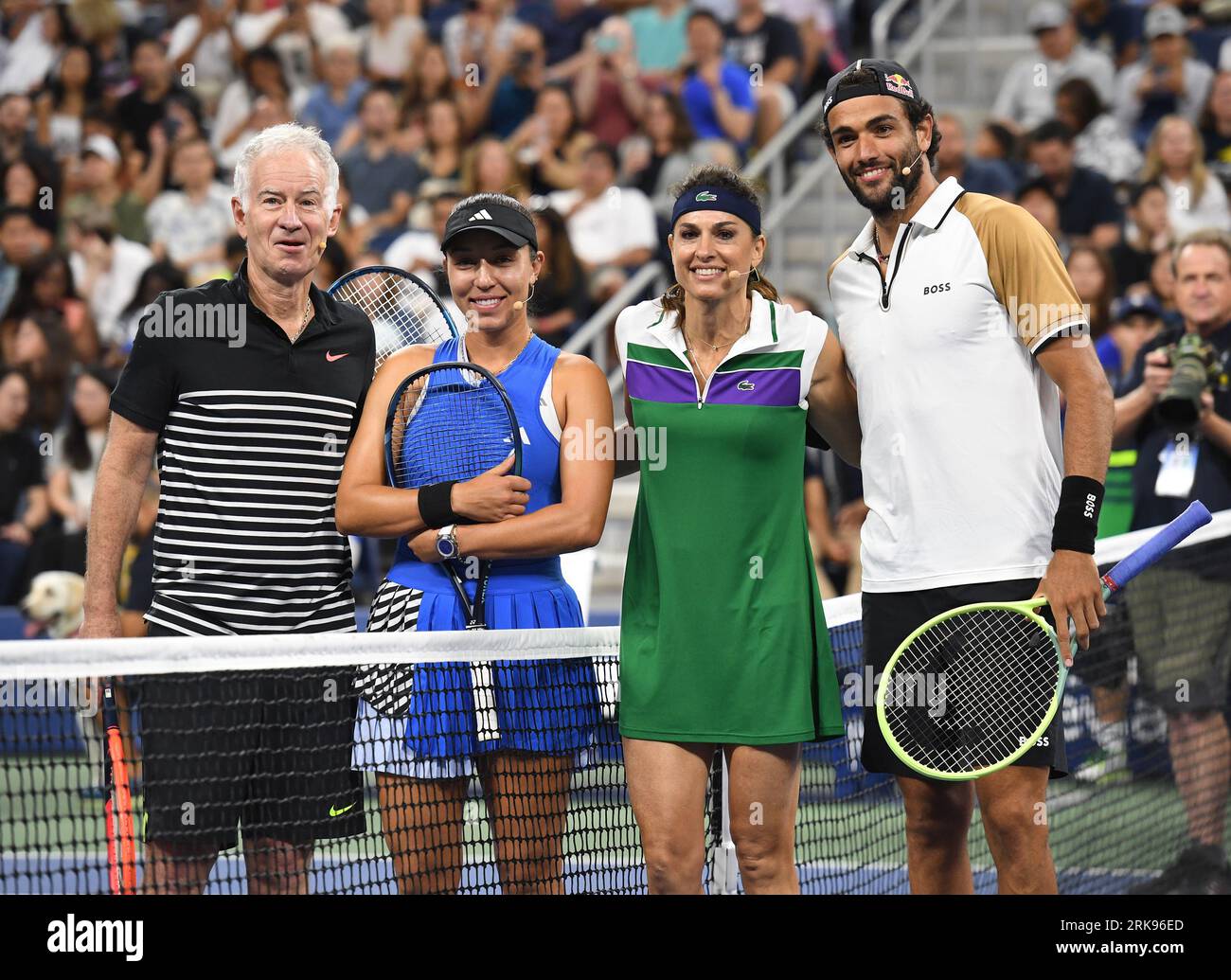 Flushing NY, USA. August 2023. John McEnroe, Jessica Pegula, Gabriela ...