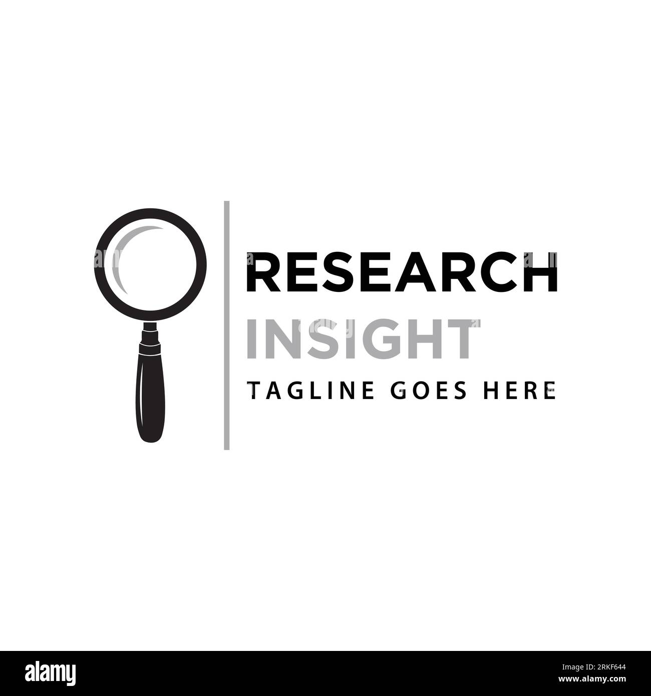 Vektorvorlage für das Logo von Research Insight. Research-Logo mit ...