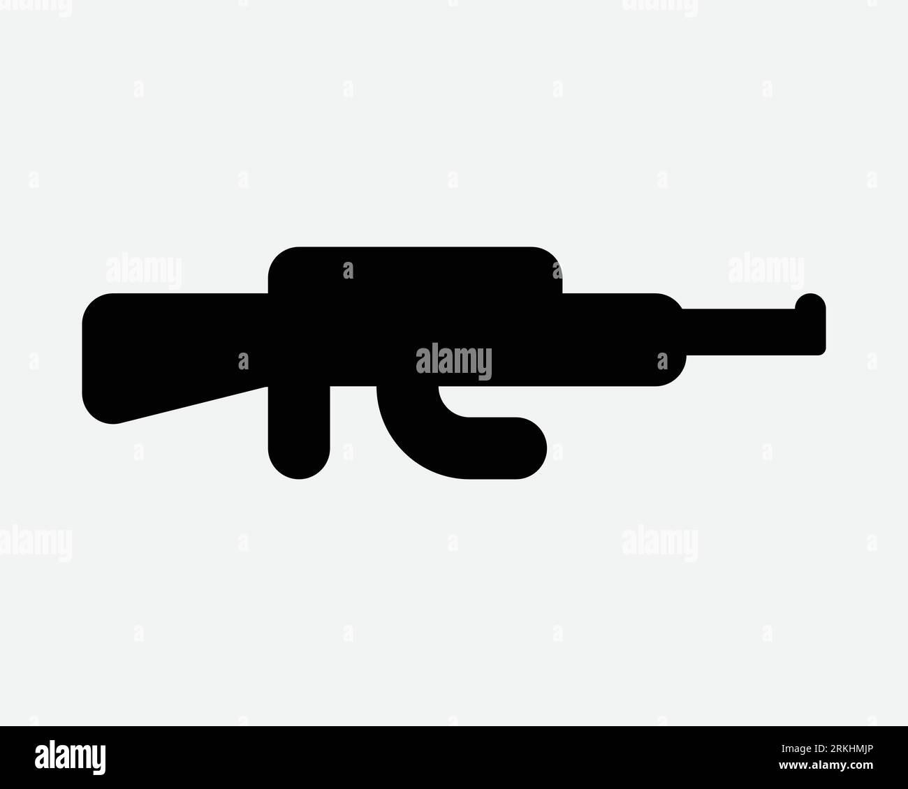Gun Rifle Icon Automatic Assault Firing Fire Weapon War Military ...