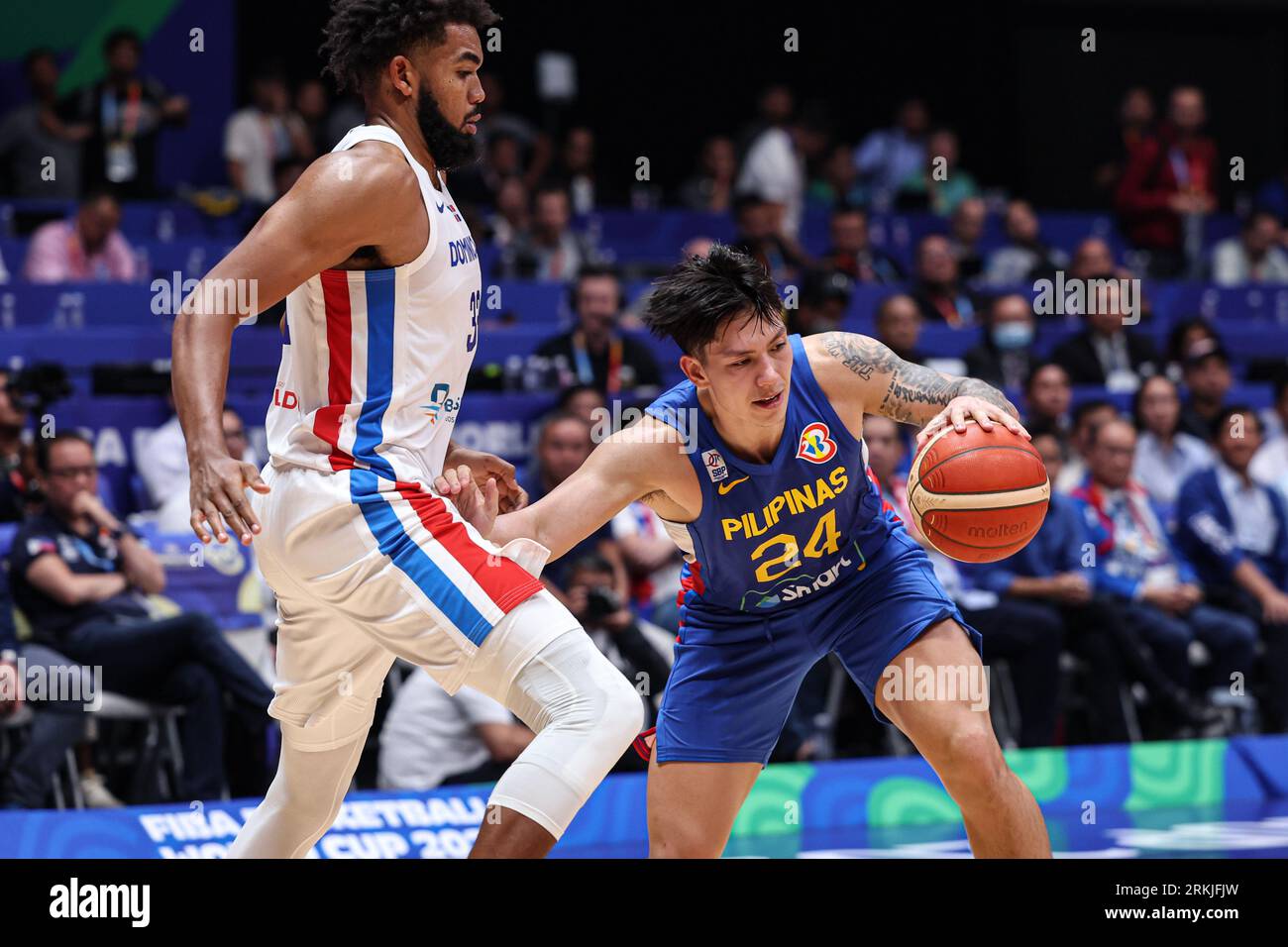 Manila, Philippines. 25th Aug, 2023. Dwight Ramos (R) of the ...