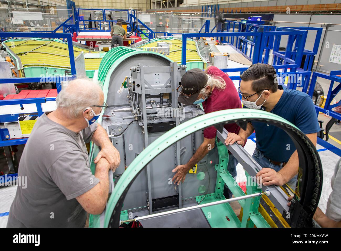 Palmdale, California, USA. 6th Aug, 2020. Technicians at Lockheed ...