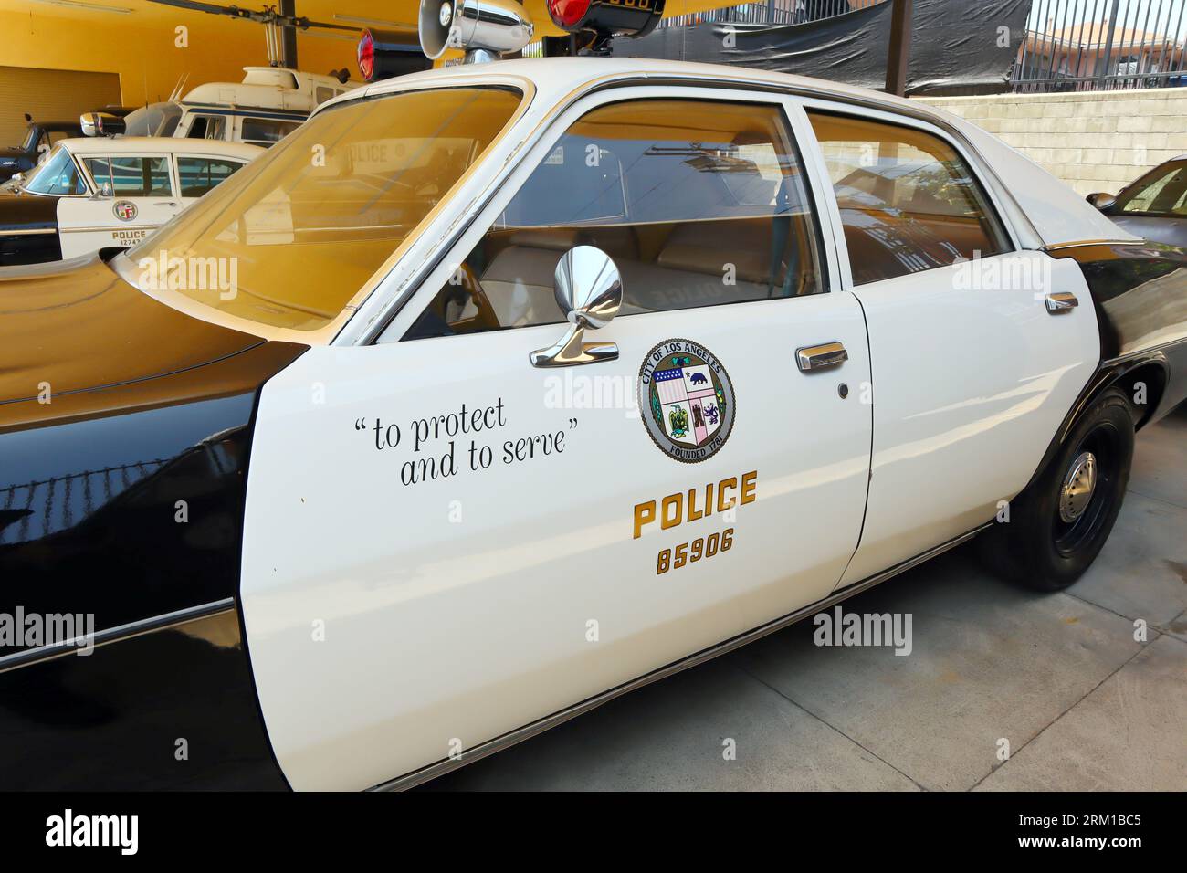 Los Angeles, Kalifornien: Ausstellung von Polizeifahrzeugen im LAPD ...