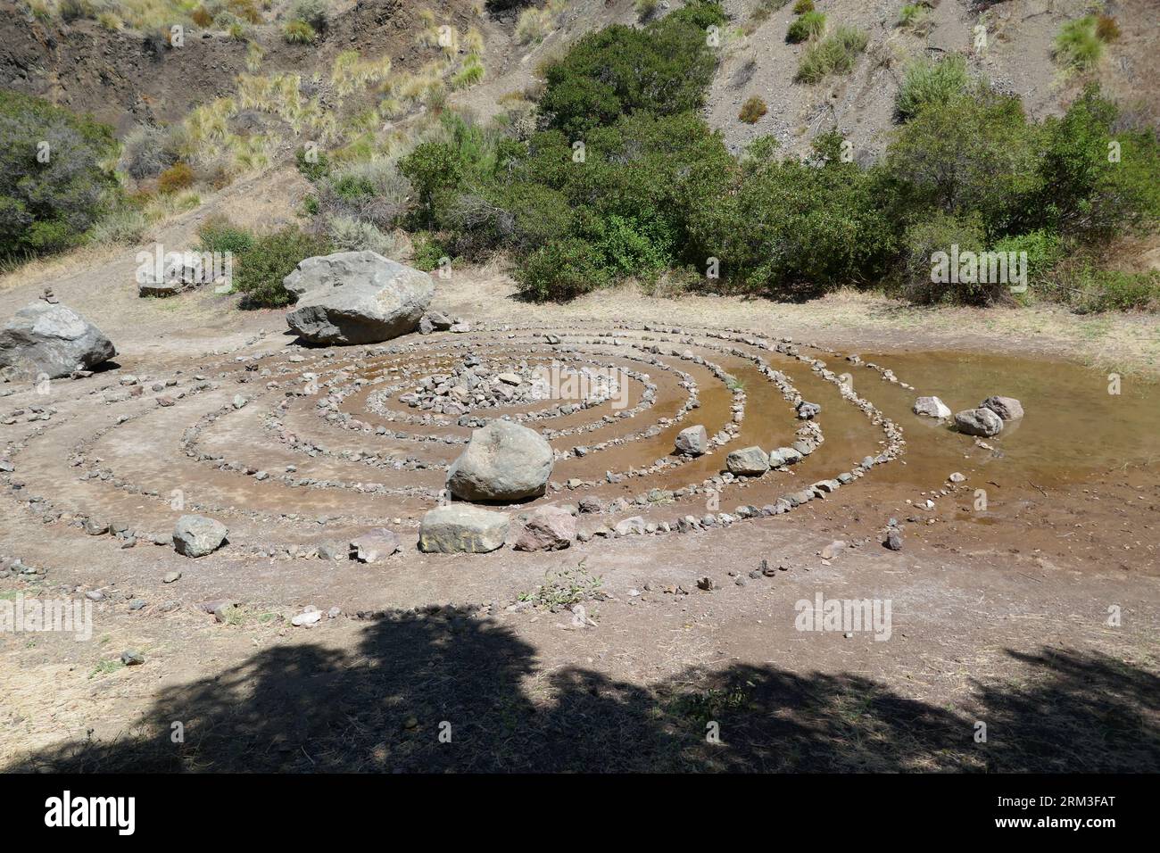 Los Angeles, California, USA 22nd August 2023 Rocks Circles at Bronson ...