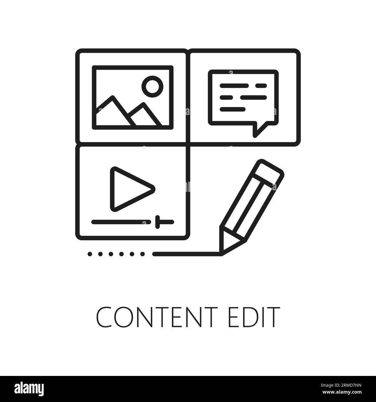 Content Edit, CMS Content Management System-Symbol, Online-Editor-Tools ...