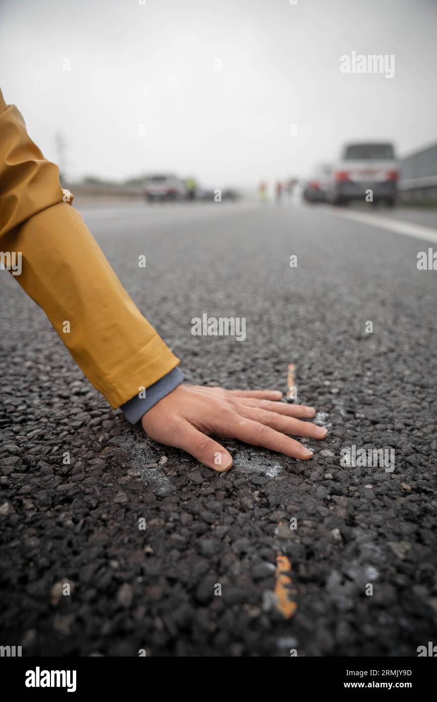 St. Pölten, Österreich. 29. August 2023. Klimaaktivist der Gruppe Last ...