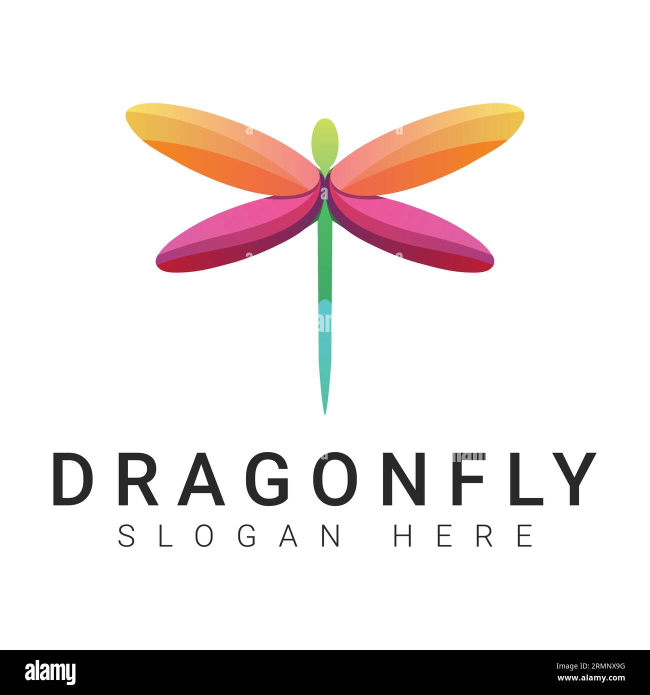 Dragonfly logo Stock-Vektorgrafiken kaufen - Alamy