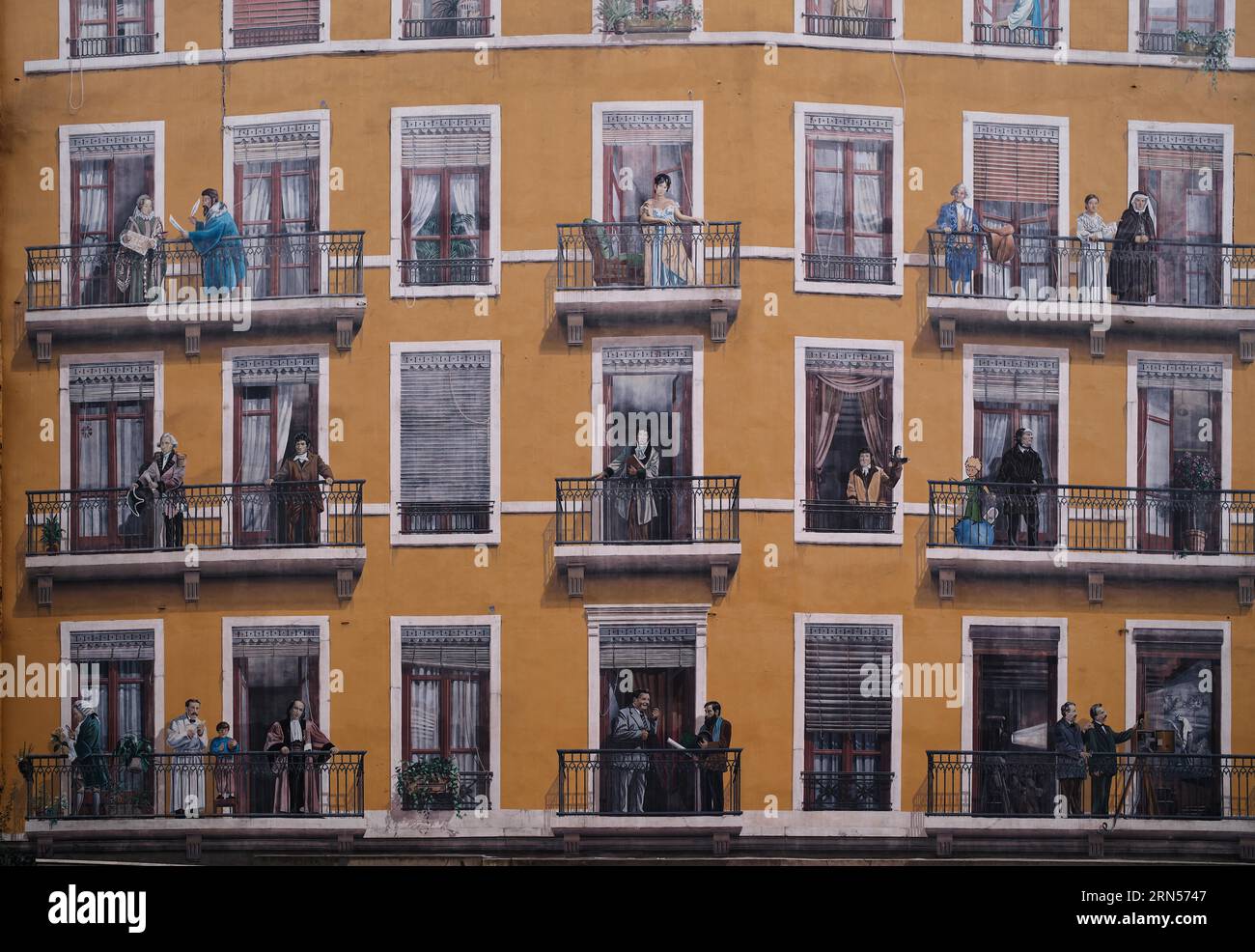 Fresco La Fresque des Lyonnais zeigt berühmte Bewohner der Stadt ...