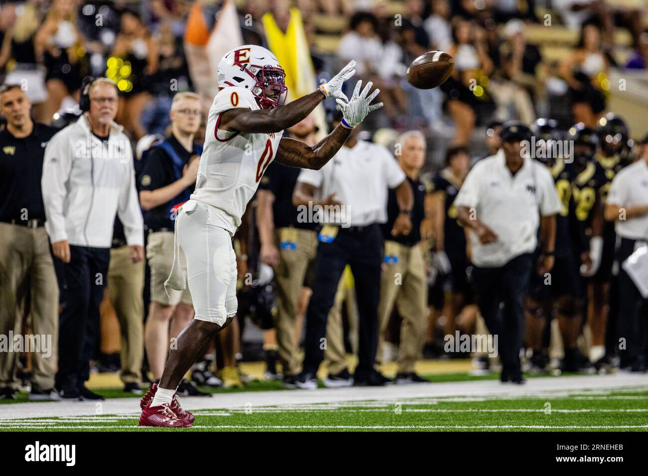 31. August 2023: Der Elon Phoenix Wide Receiver Jordan Bonner (0 ...