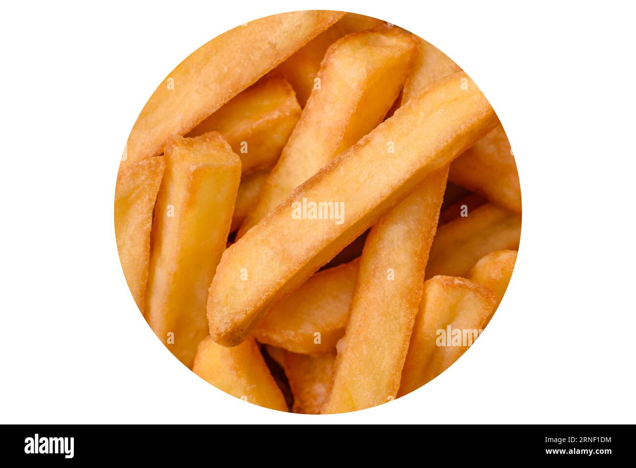 Köstliche knusprige pommes frites mit Salz und Gewürzen in einer ...