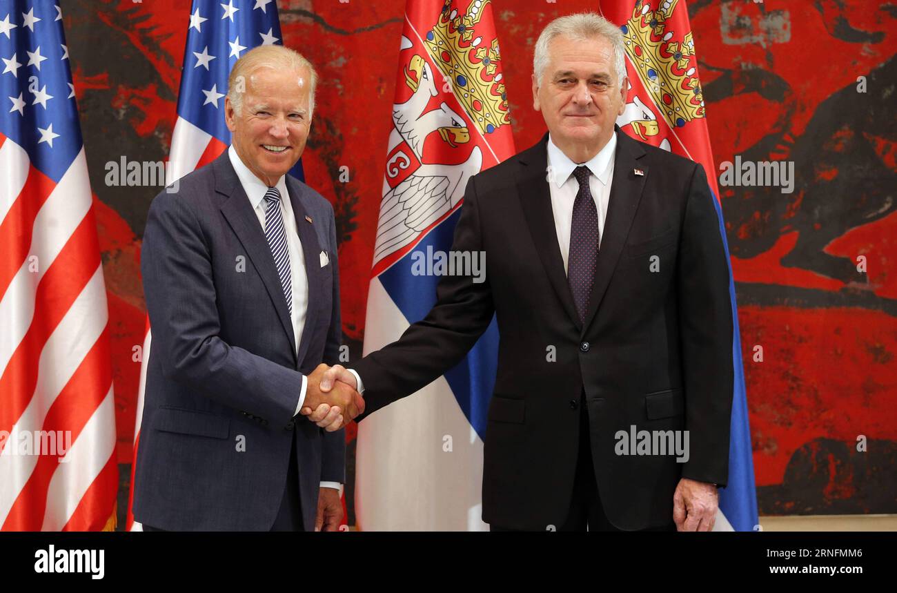 (160816) -- BELGRAD, 16. Aug. 2016 -- Vizepräsident der Vereinigten ...