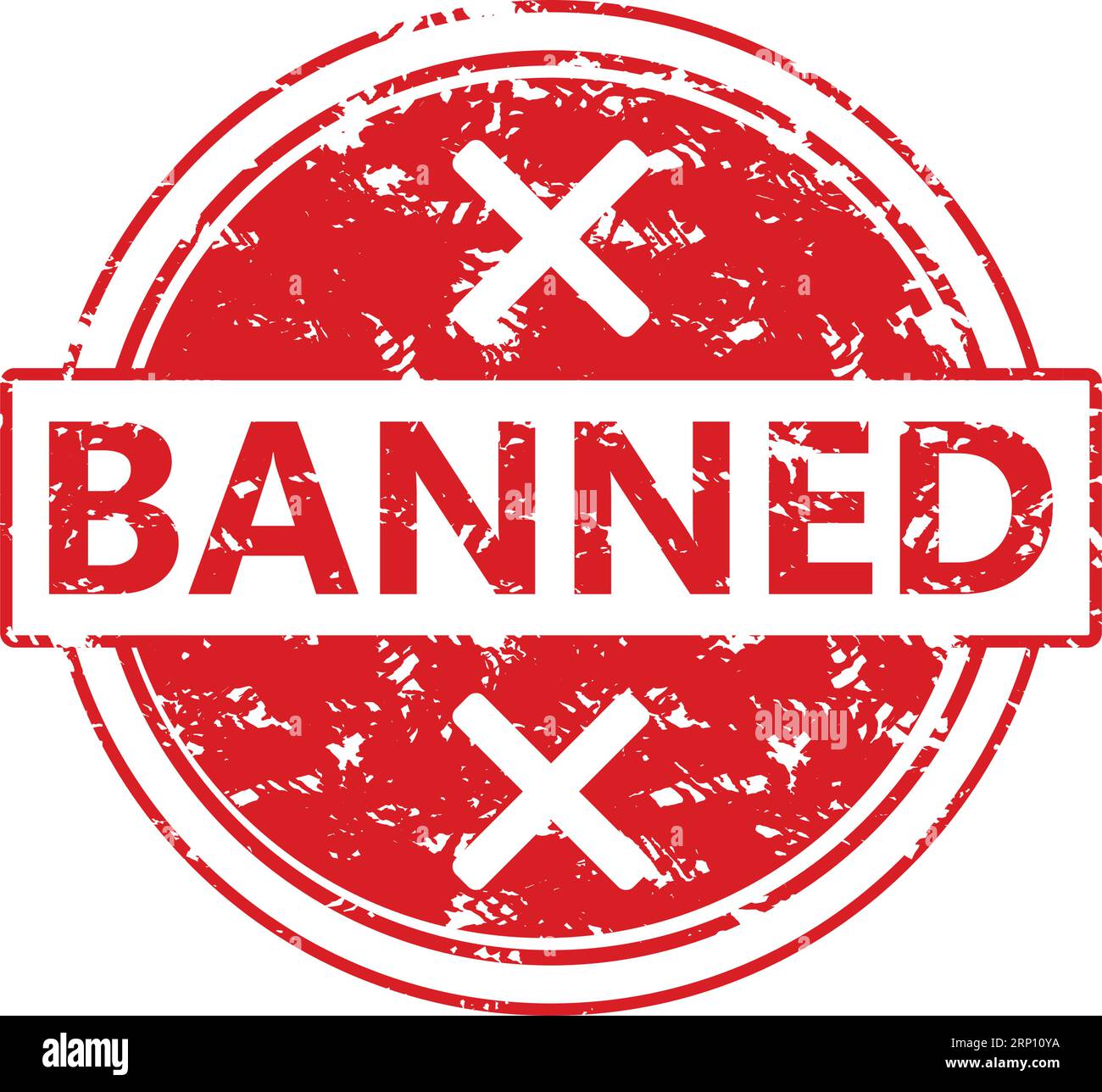 Gummistempel verboten. Vektor von Robbenfarbe grungy isoliert, Vintage ...