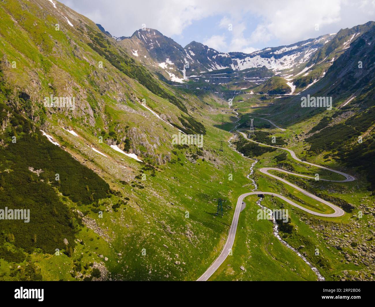 Luftansicht, Bergstraße, Transfagarasan High Road, Transfagarasan ...