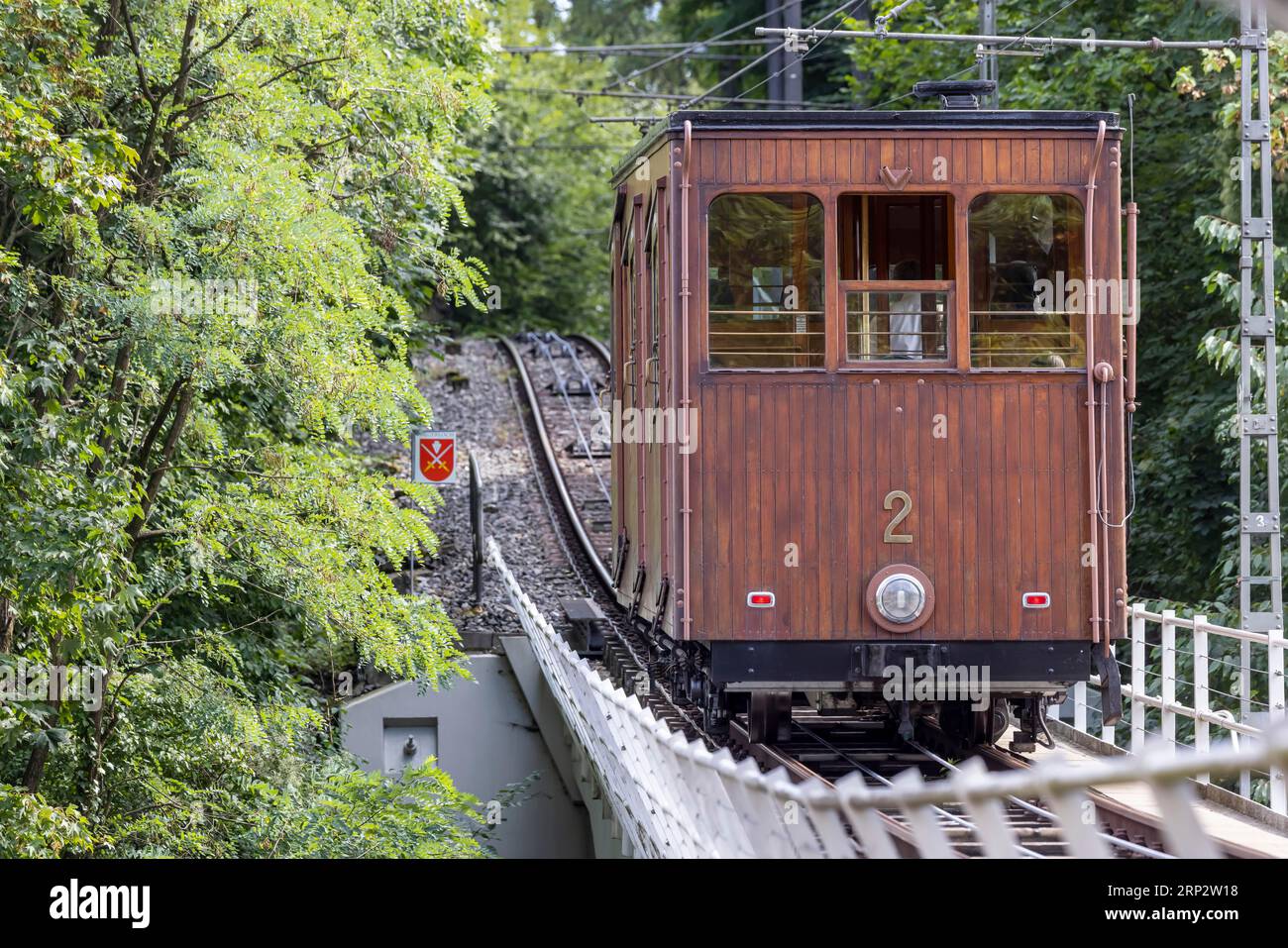 Seilbahn der SSB Stuttgarter Strassenbahn AG, historische Bahnstrecke ...