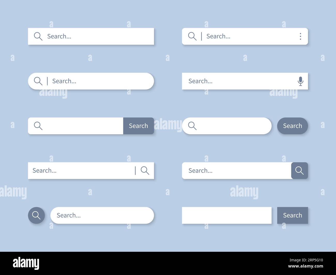 Suchleiste. Durchsuchen von Internetfeld, Website-ui-Balken mit ...