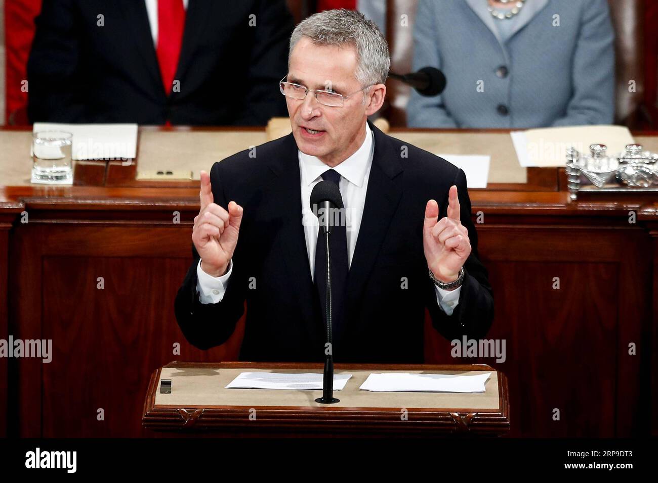 (190403) -- WASHINGTON, 3. April 2019 -- NATO-Generalsekretär Jens ...