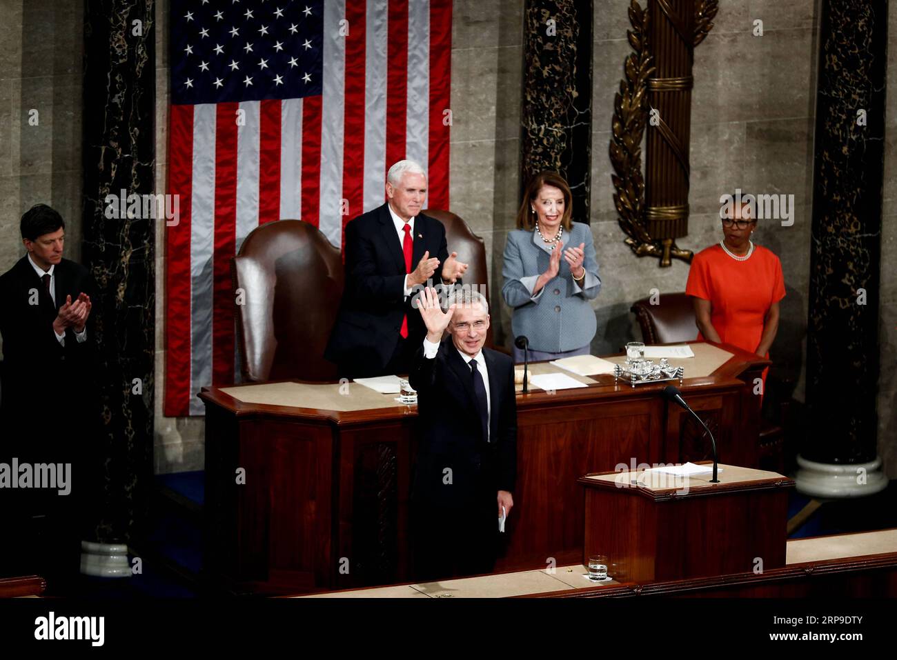 (190403) -- WASHINGTON, 3. April 2019 -- NATO-Generalsekretär Jens ...