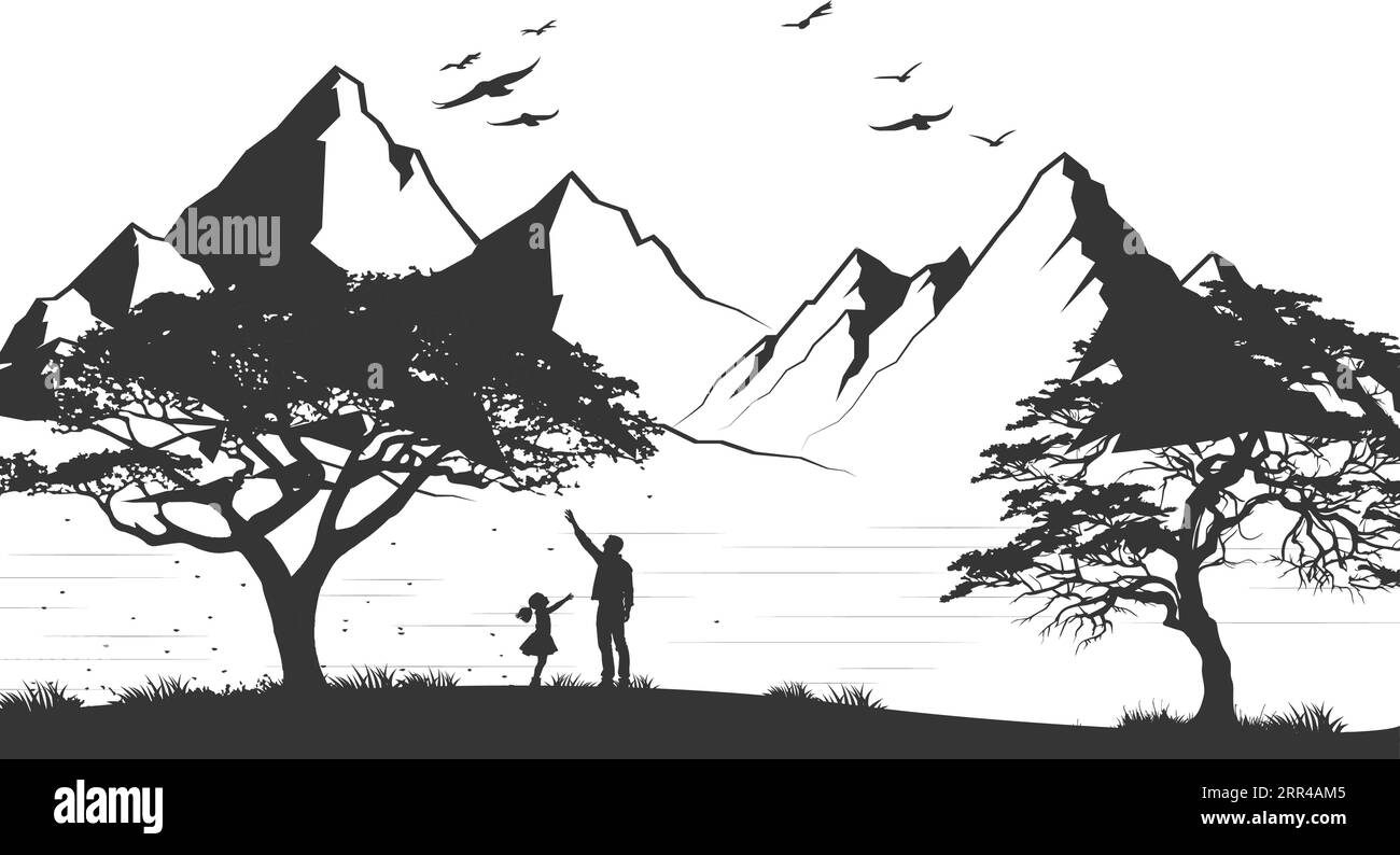 Berg Form isoliert auf weißem Hintergrund Vektor-Illustration. Berg ...