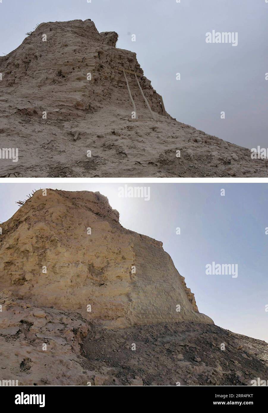 201203 -- RUOQIANG, 3. Dezember 2020 -- auf diesem Kombi-Foto zeigt die ...