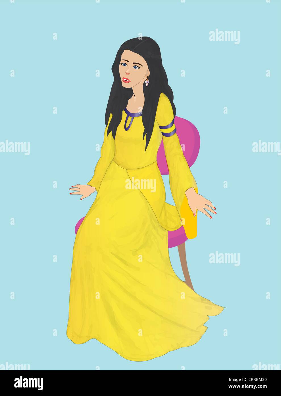 Trägt ein mittelalterliches kleid Stock-Vektorgrafiken kaufen - Alamy