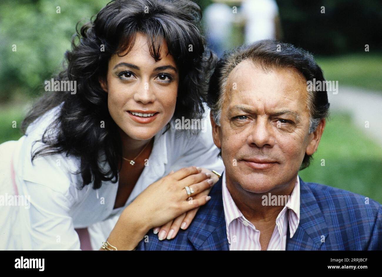 Barbara Wussow mit ihrem Vater Klausjürgen Wussow, um 1993 ...