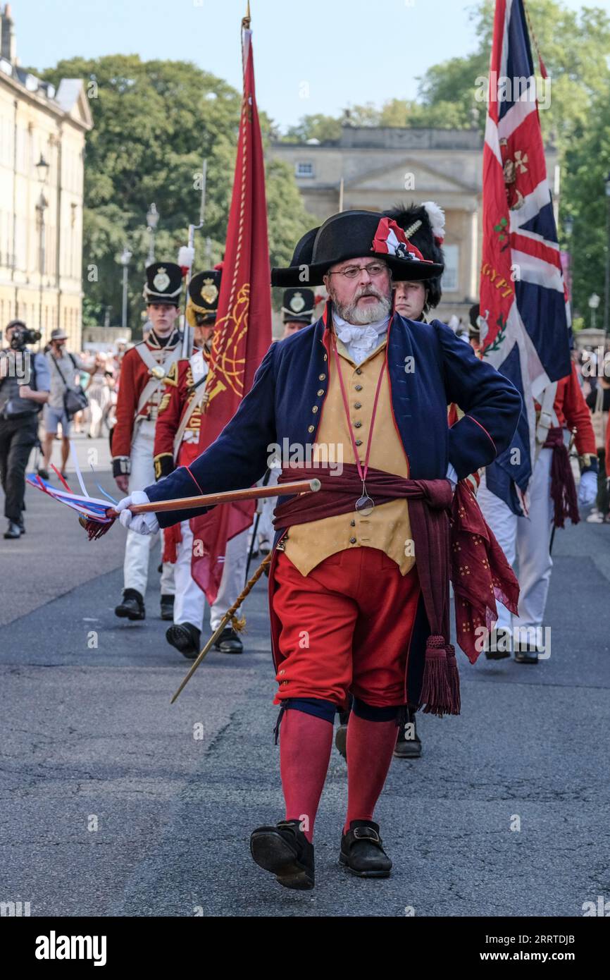 Bath, UK. September 2023. Die Grand Regency Parade ist der Beginn des ...