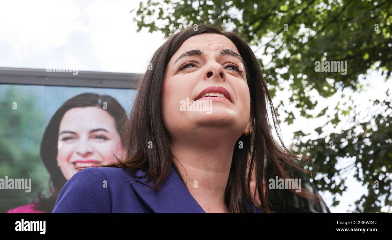 Katy Loudon, der lokale Kandidat der Hamilton West SNP, startet ...