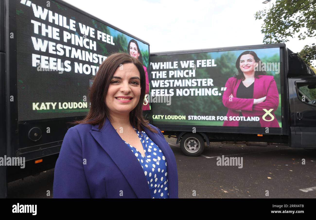 Katy Loudon, der lokale Kandidat der Hamilton West SNP, startet ...