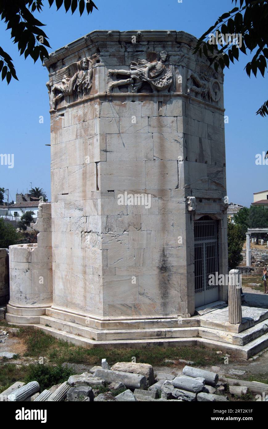 Der Tempel der vier Winde, ein Marmoruhrturm aus dem zweiten ...