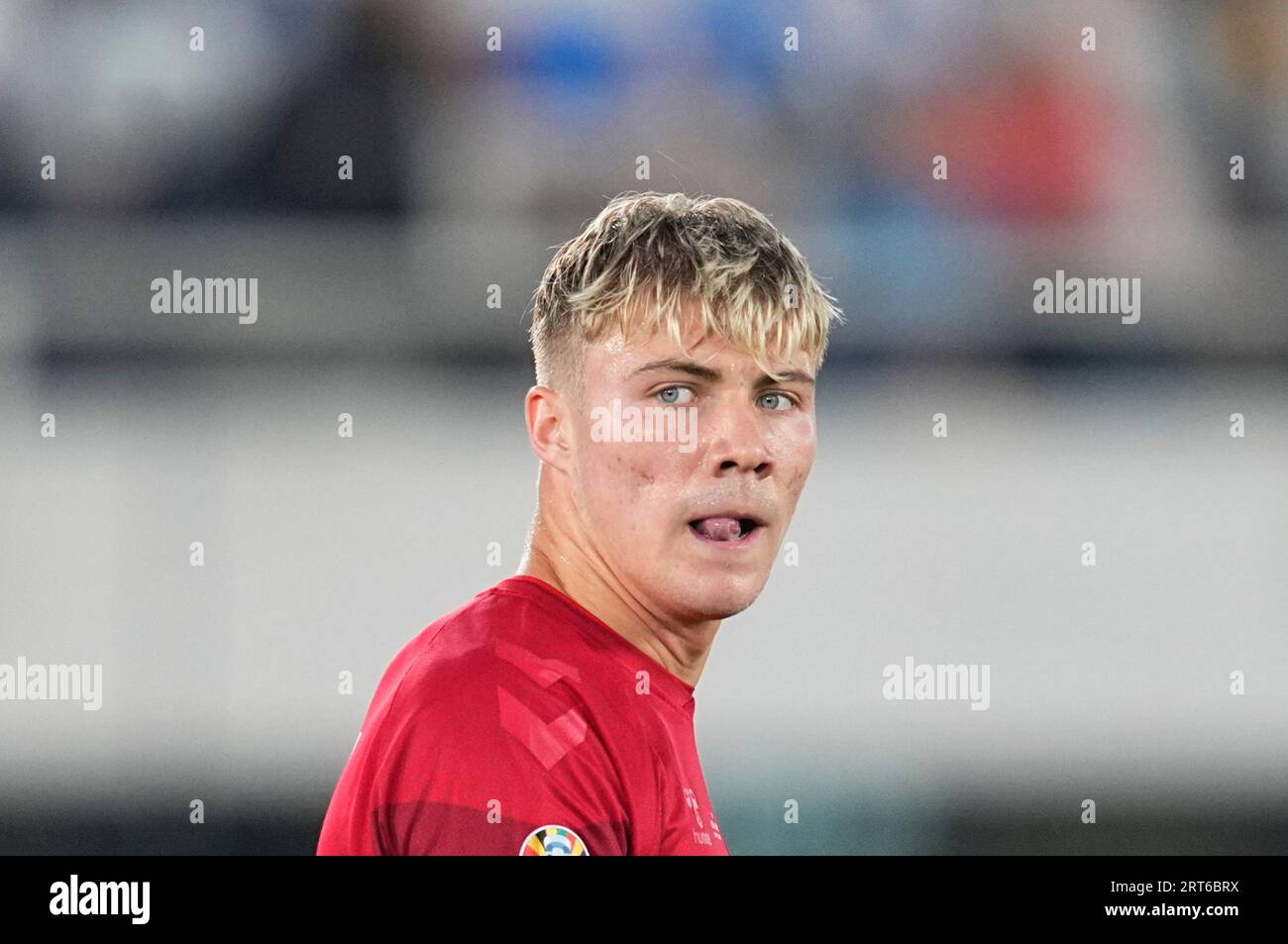 10. September 2023: Rasmus HÃ¸jlund (Dänemark) schaut bei einem ...