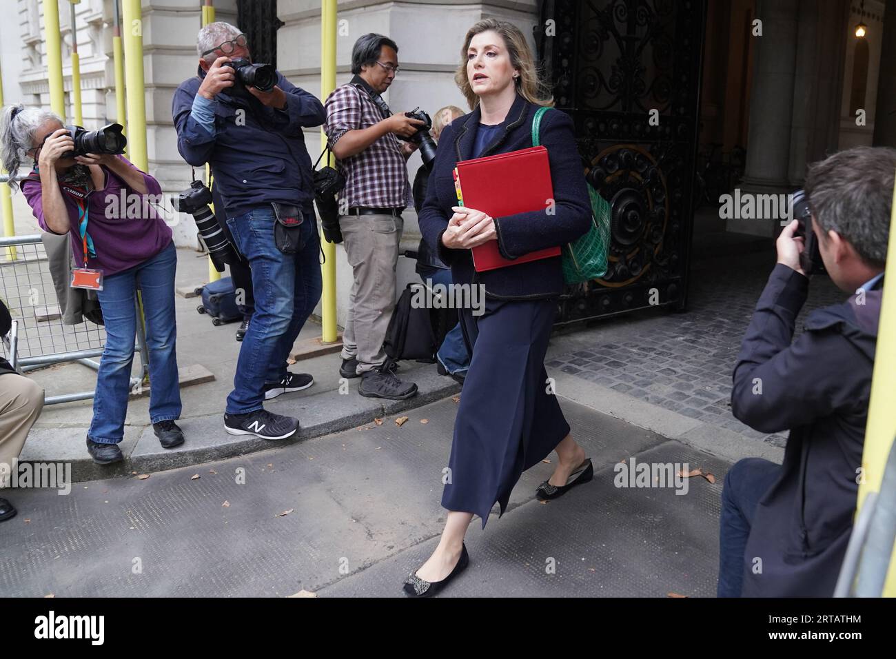 Penny Mordaunt, die Leiterin des House of Commons, kam in der Downing ...