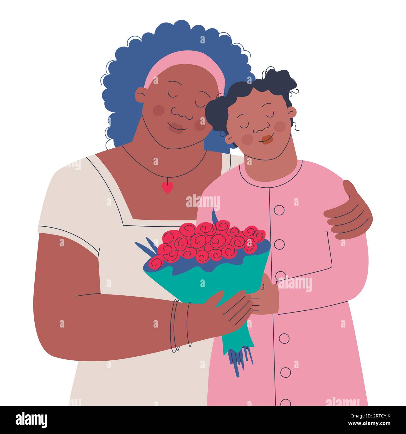 Mutter umarmt Stock-Vektorgrafiken kaufen - Alamy