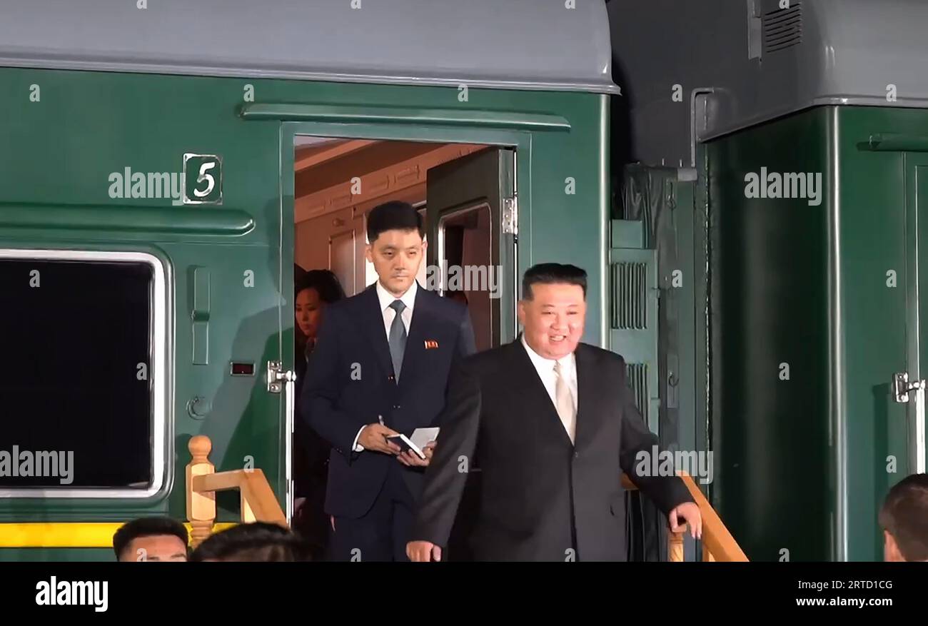 Wladiwostok, Russische Föderation. September 2023. Nordkoreas Führer ...