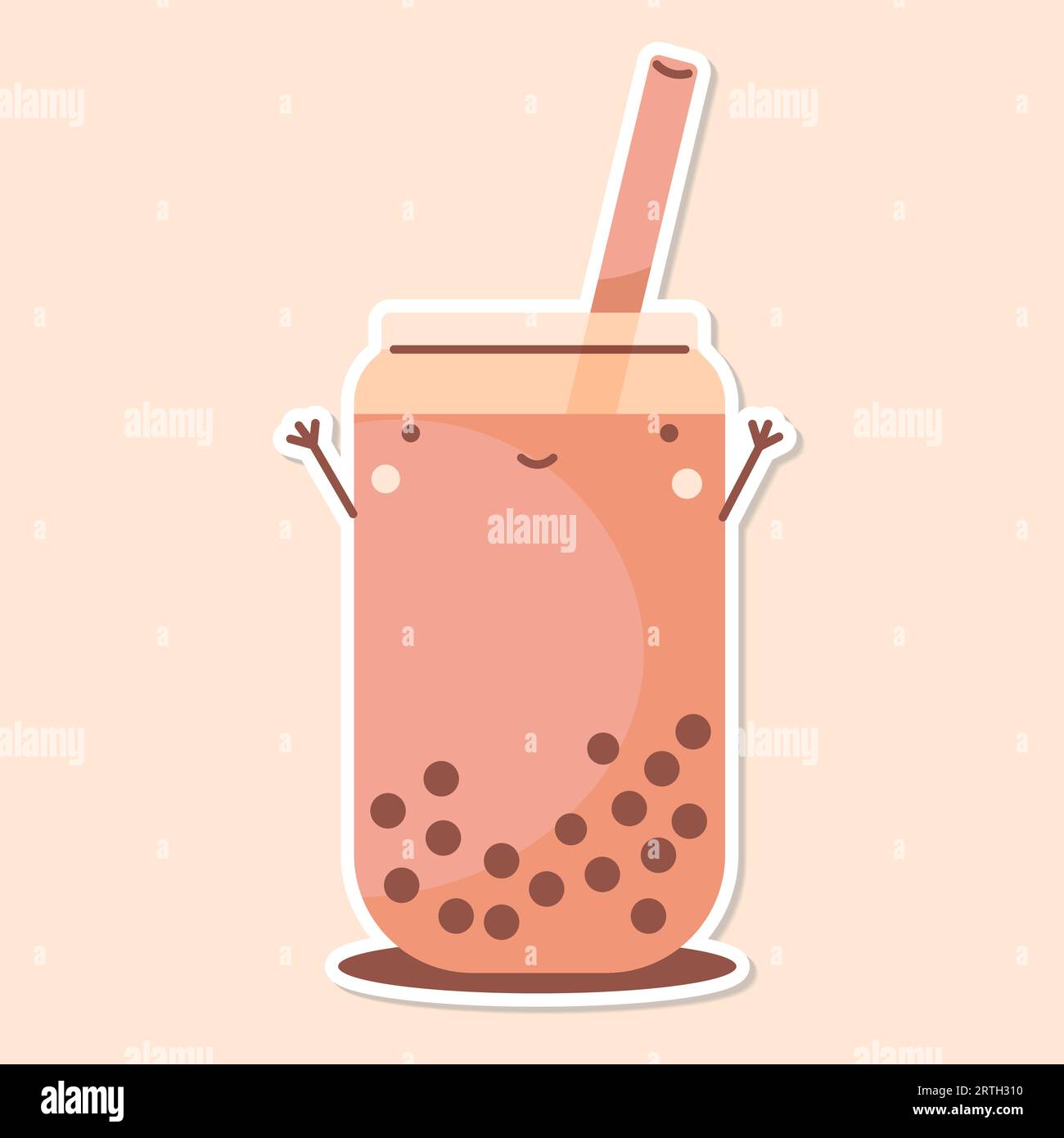 Bubble tea sticker Stock-Vektorgrafiken kaufen - Alamy