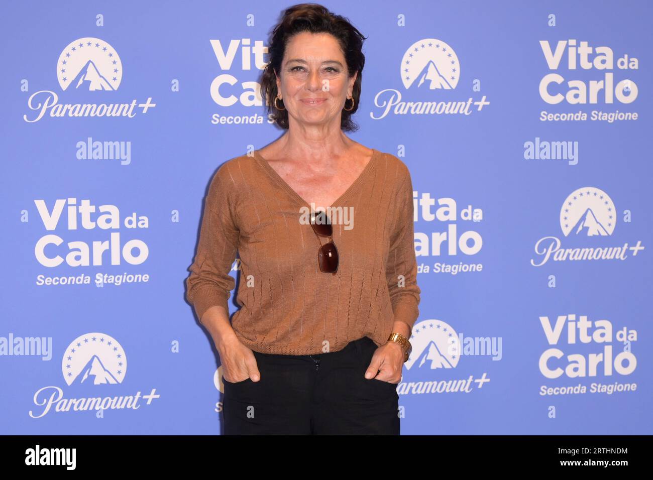 Monica Guerritore nimmt am Fotocall der neuen Paramount+-Serie Vita da Carlo Teil, die in der ...