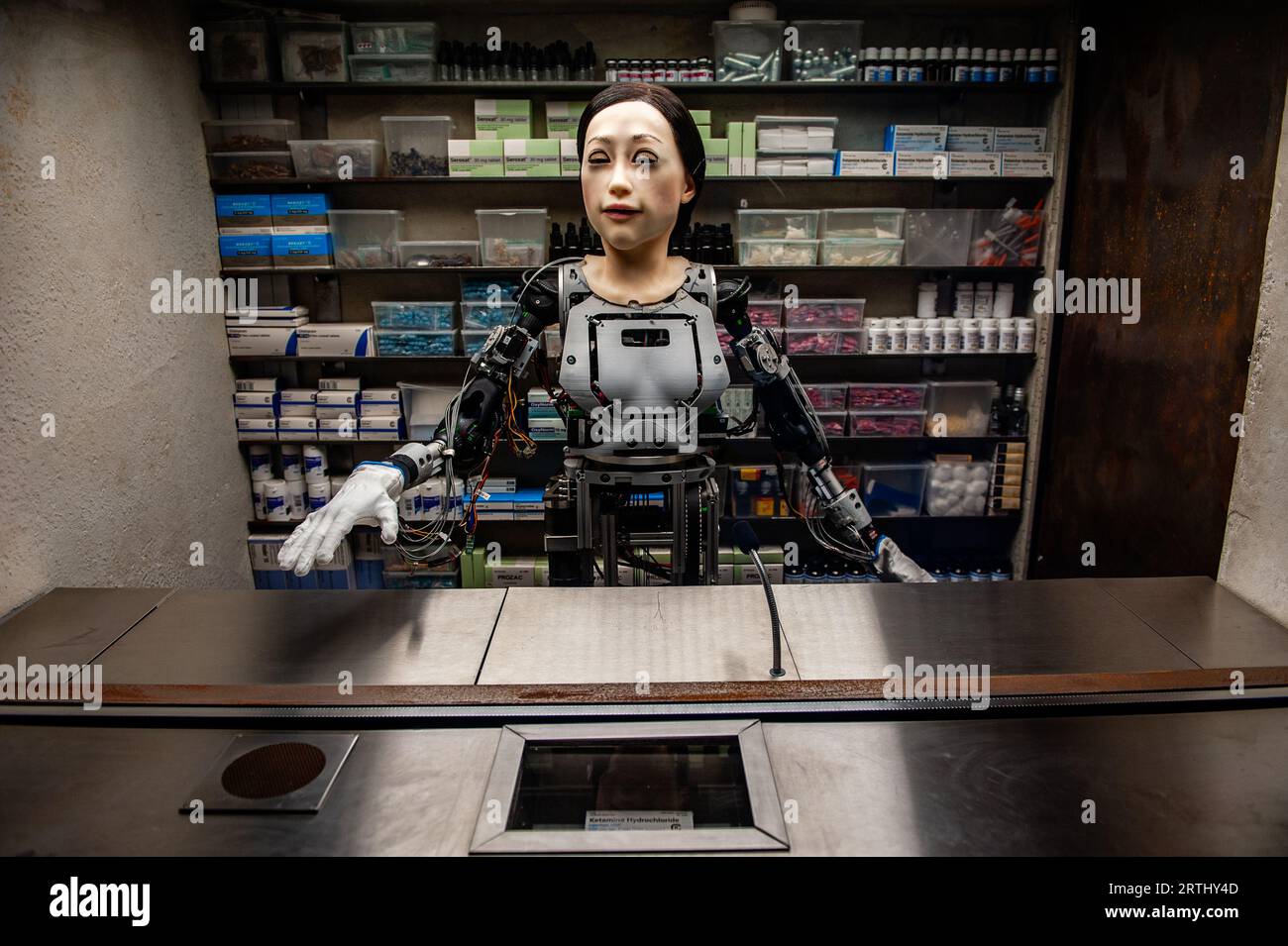 Leiden, Niederlande. September 2023. Amy, ein menschlich aussehender ...