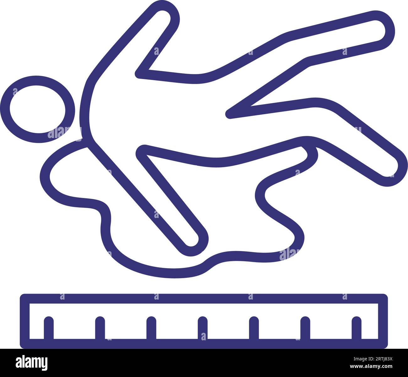 Crime scene ruler Ausgeschnittene Stockfotos und -bilder - Alamy