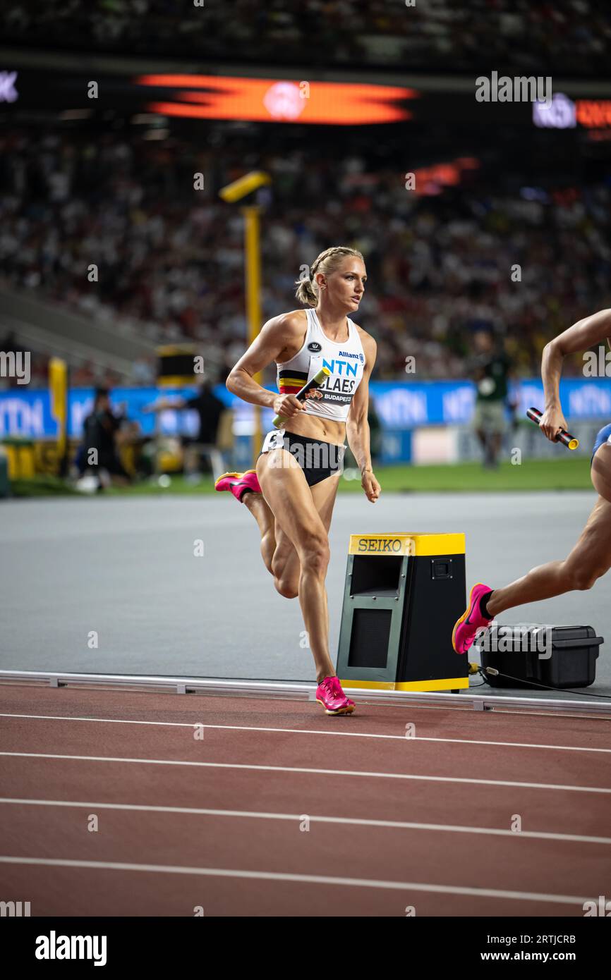 Hanne Claes nahm an der 4X400 Meter-Staffel bei den Leichtathletik ...