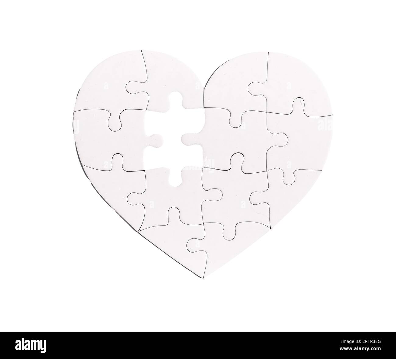 Heart jigsaw puzzle missing piece Ausgeschnittene Stockfotos und ...