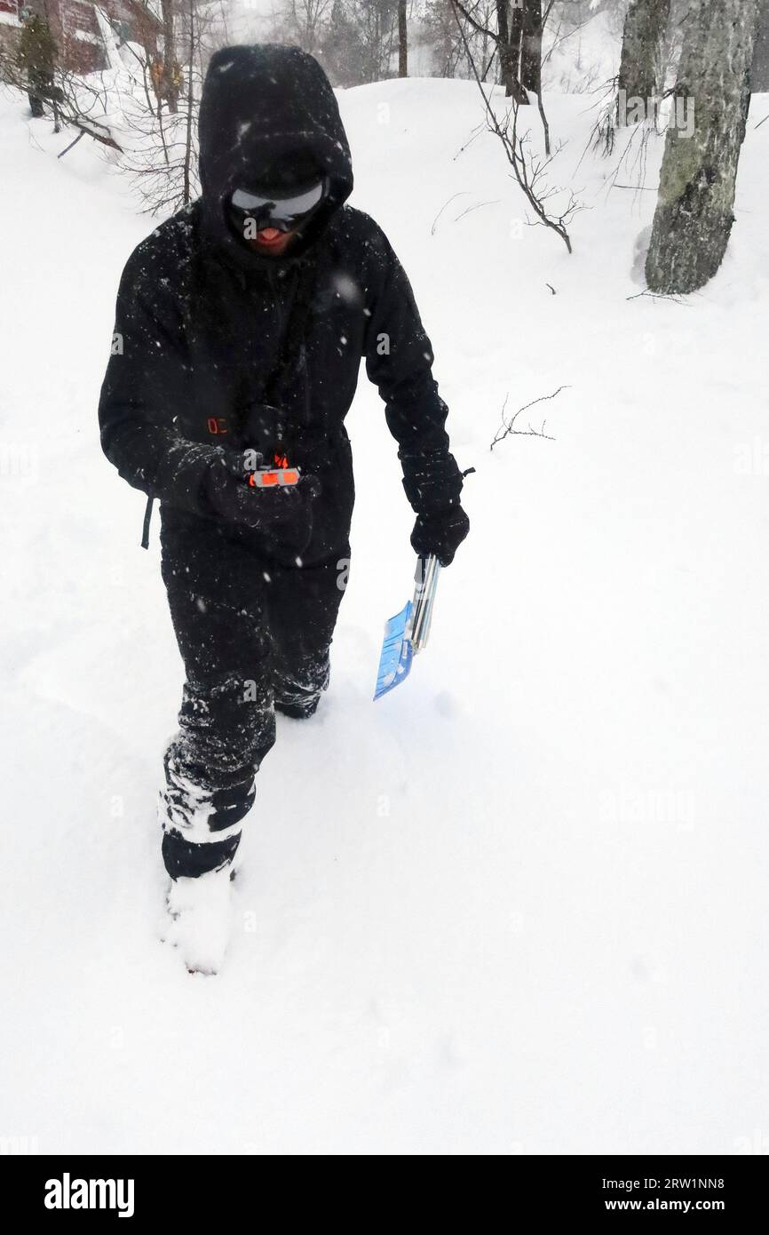 02.02.2023, Österreich, Oberösterreich, Krippenbrunn - Szene: Eine von ...