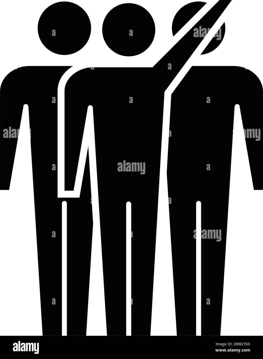 Leadership Icon Vector Group of People und Leader-Symbol in Glyphen ...