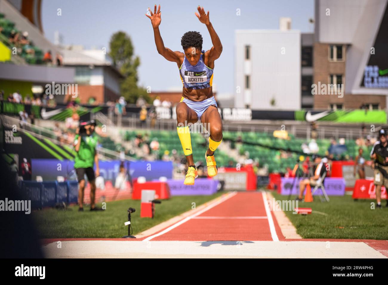 Shanika Ricketts (JAM) wird Zweiter im Women’s Triple Jump bei der ...