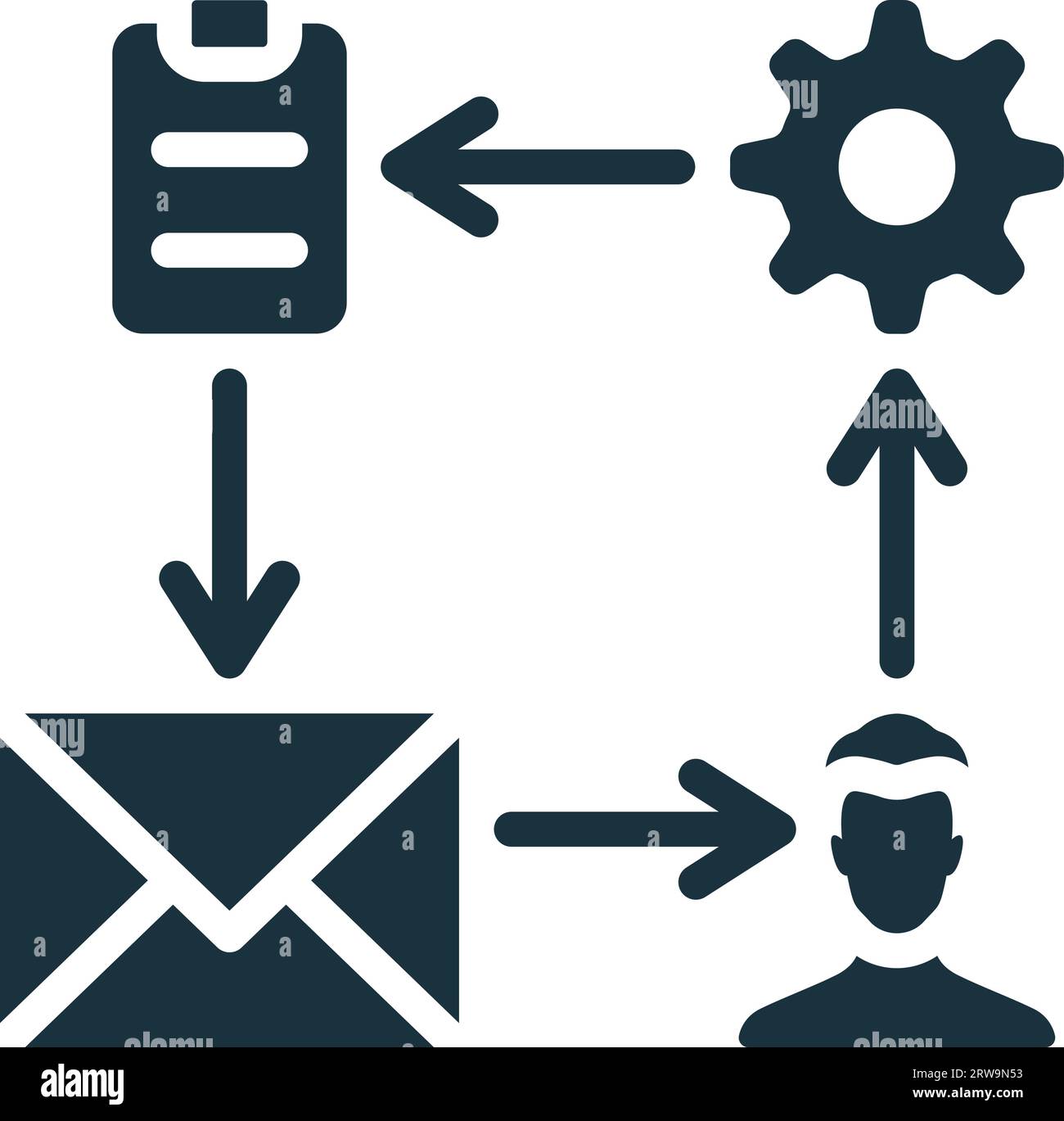 Workflow logo Stock-Vektorgrafiken kaufen - Alamy