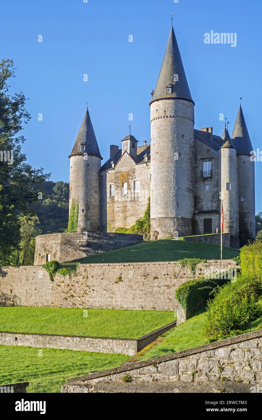 Château de Vêves aus dem 15. Jahrhundert, mittelalterliche Renaissance ...