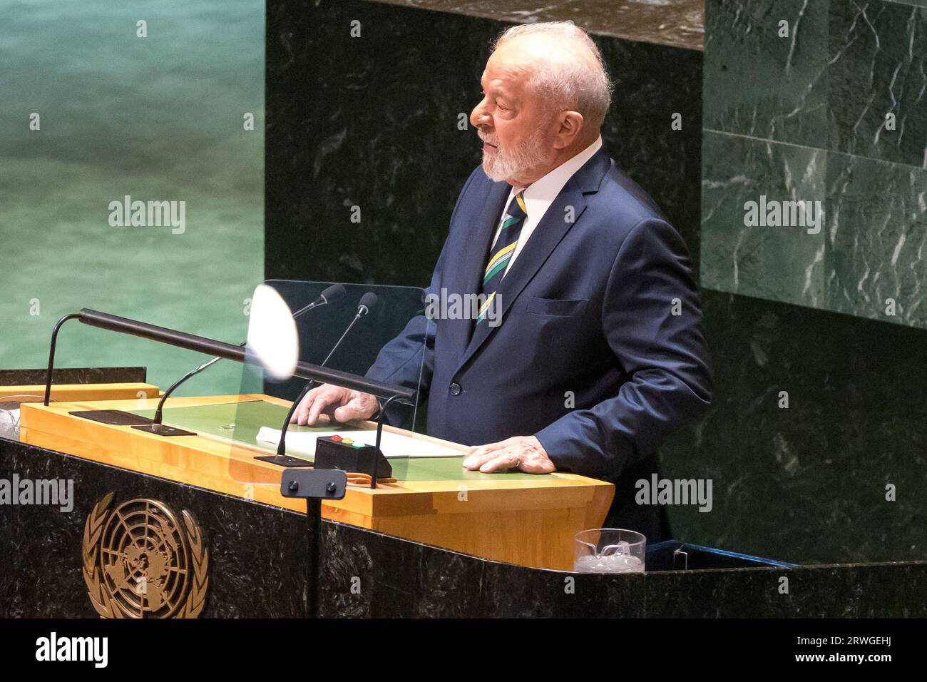 Der brasilianische Präsident Luiz Inácio Lula da Silva spricht bei der ...