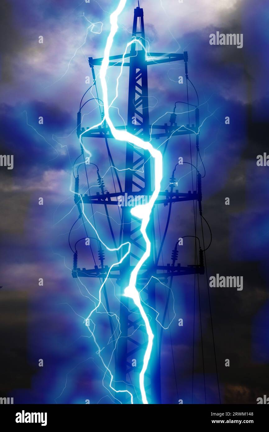 Strommast blitz -Fotos und -Bildmaterial in hoher Auflösung – Alamy