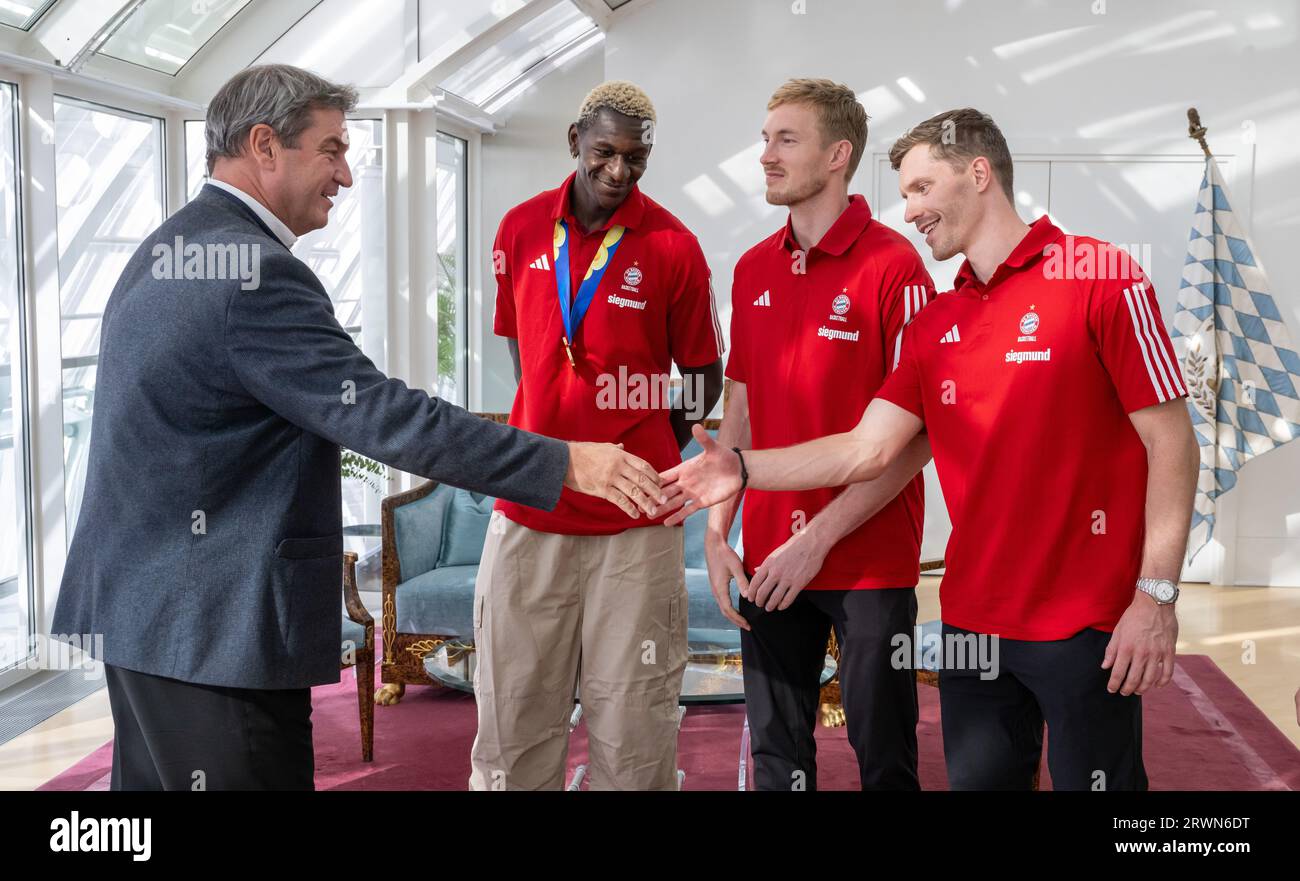 München, Deutschland. September 2023. Markus Söder, (l, CSU ...