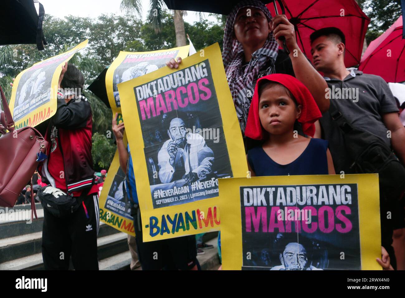 Manila, Rizal, Philippinen. September 2023. Menschenrechtsaktivisten ...